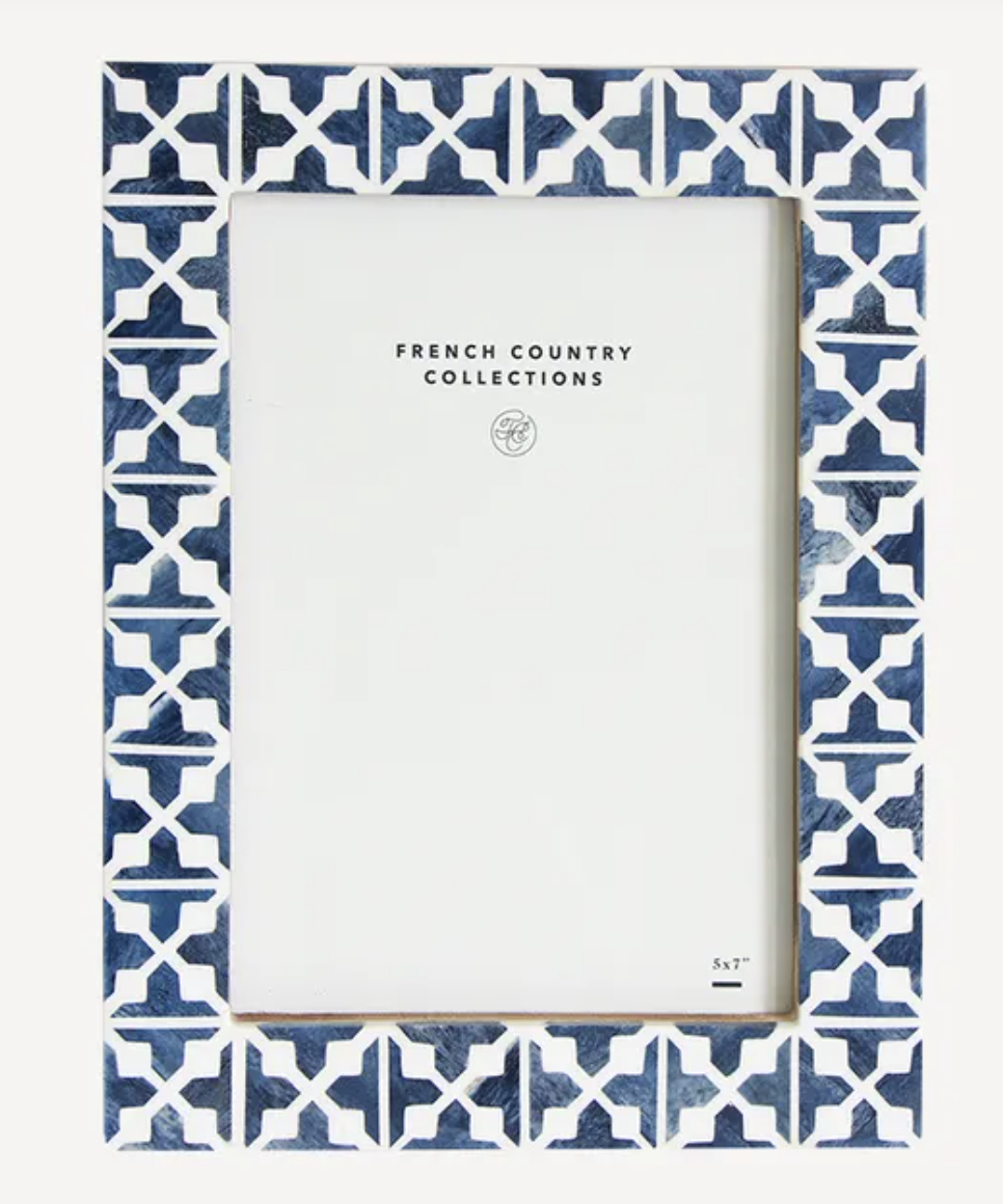 Blue Pattern Frame 5x7 | M.C.F Interiors